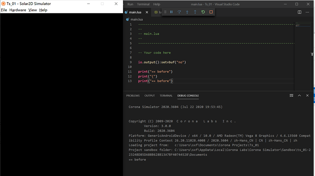 Why can't I output logs to the VsCode console - Win32 Desktop - Solar2D ...