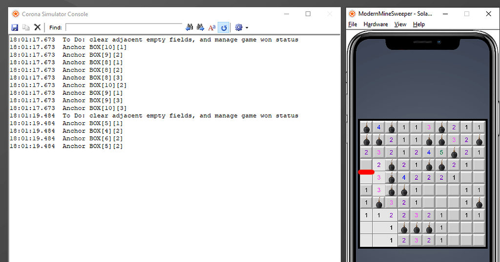Classic Minesweeper Game Logic Bug Clearing Empty Squares Games