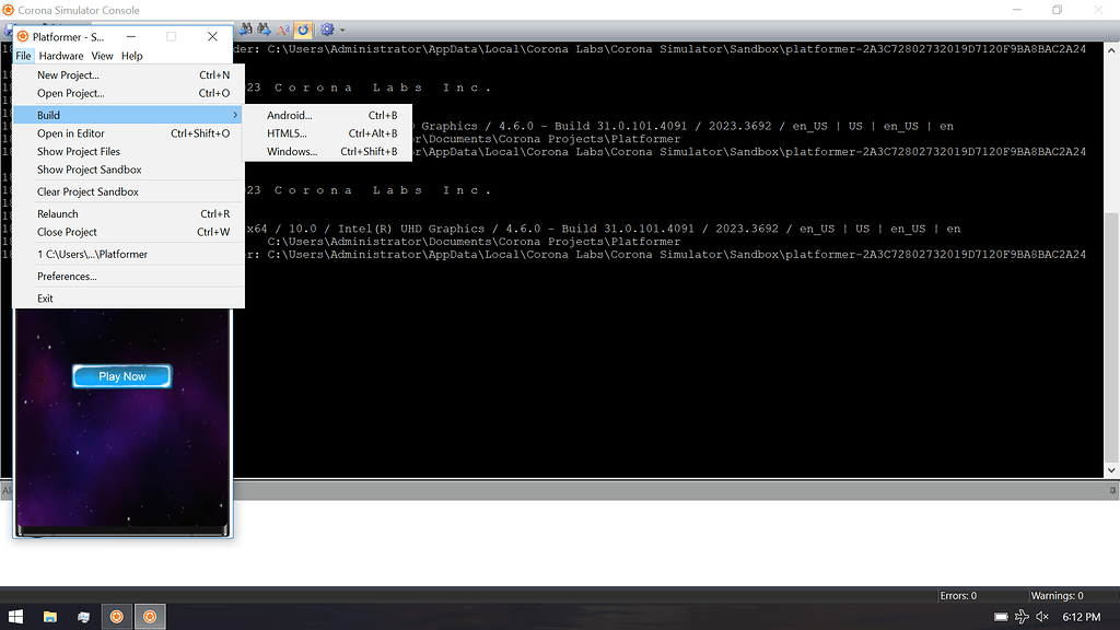 Why can not I export for Linux and Mac OS on Windows Version of Solar 2d - Newbie Questions ...
