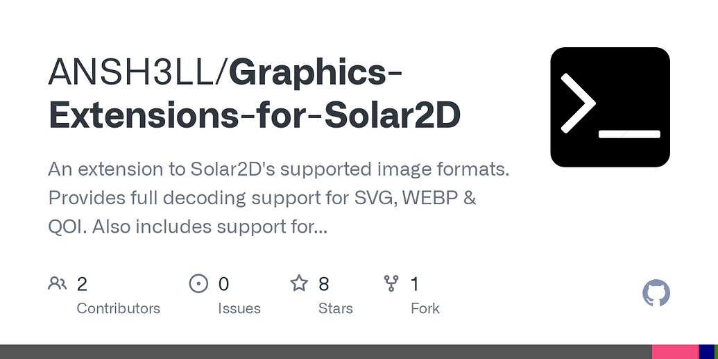 I found Extension for SVG and other formats - Audio and Graphics - Solar2D Game Engine